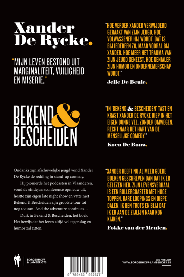 Xander De Rycke — BEKEND & BESCHEIDEN (GESIGNEERD BOEK) – Working Class ...